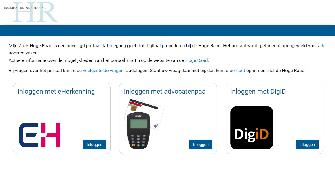 Hoge Raad organiseert online instructiebijeenkomsten ter voorbereiding ...